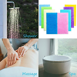 8 Pcs 35 Inch Exfoliating Bath Cloth,Beauty Skin Bath Wash Towel,Nylon Shower Washcloth Body Scrubber Loofah for Women and Men