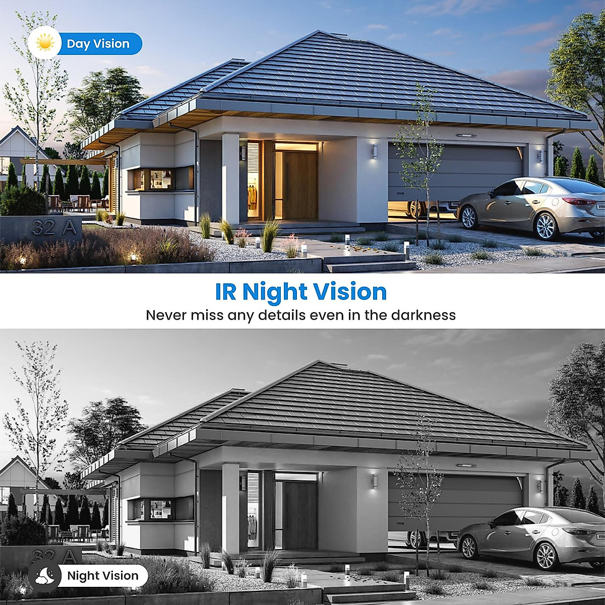 ALPHAPEACH Smart Video Doorbell Camera Wireless with Included Chime, AI Human Detection, Cloud Storage, Night Vision, 2-Way Audio, Battery Powered, 2.4G WiFi, Indoor Outdoor Surveillance