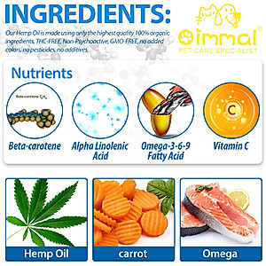 AIQIUSHA Oil for Dogs 60ML,Organic Pet Oil for Pain,Skin,Arthritis Pain,Pain Relief,Calming,Omega 3,6,9 for Dog Emotions, Dog Barking & Dog Joints,Supports & Maintains Healthy Joints (1 Pack, Blue)