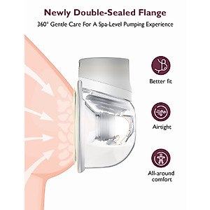 Momcozy S12 Pro Hands-Free Breast Pump Gradient Gray & Breast Pump Bag for Hands-Free Wearable Breast Pumps（Holds 2 Pumps）