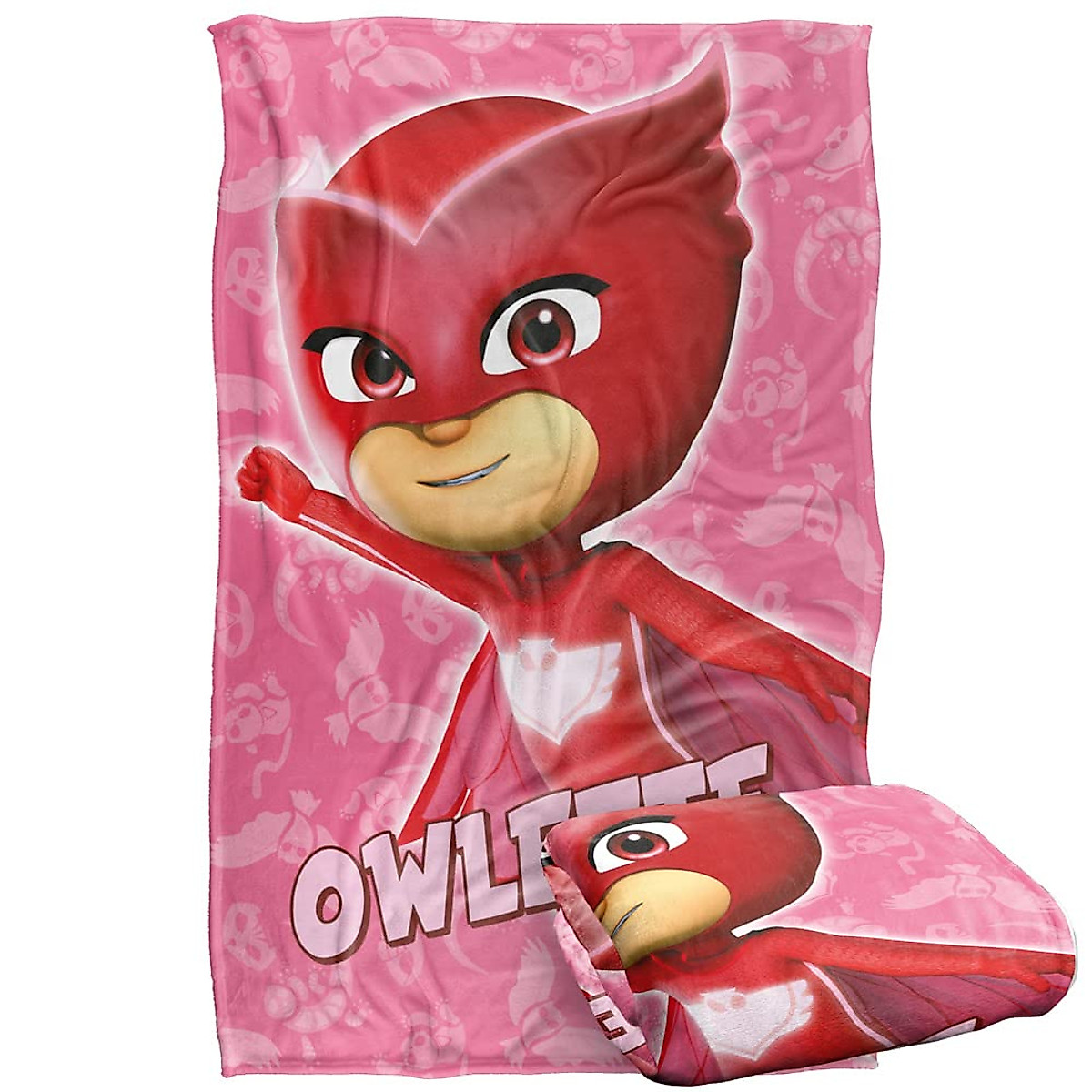 LOGOVISION PJ Masks Blanket Owlette Character Kids Silky Touch Blanket, 36" x 58"