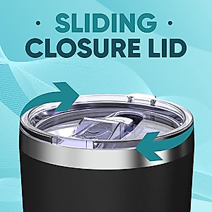 shop4ever Thank You for Putting Up With My Kids Engraved Insulated Stainless Steel Tumbler with Lid 20 oz. Funny Teacher Appreciation Gift (Black)