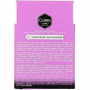 Cutex Care Swipe & Go Non-Acetone Nail Polish Remover Pads 10ct