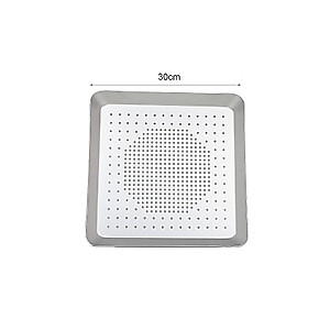 prettDliJUN Square Pizza Pan for 8 Inch-16 Inch Pizza, Non-Stick Aluminium Alloy Pizza Bread Meal Baking Pan Kitchen Baking Tools