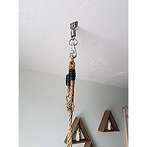 Ultra Strong Hammock Chair Hanging Kit by Amerigo - 600 LB Capacity Hammock Hooks Heavy Duty - Stainless Steel Hammock Hardware Spring, Swivel Hook, Ceiling Hammock Mount + 4 Screws - Hammock Hanger