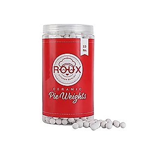 GSM Brands Ceramic Pie Weights for Blind Baking Crust, 2.2 Pounds of Reusable Beans (10mm)