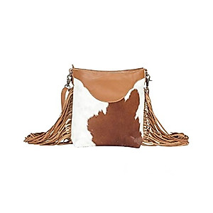 Myra Bag Women's Raw Umber Hand Tooled Crossbody Brown One Size