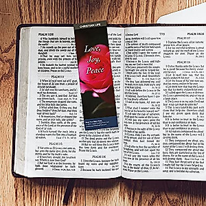 Christian Bookmark with Bible Verse, Pack of 25, Christian Life Themed, Love Joy Peace, Fruits of the Spirit, Galatians 5:22-23