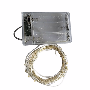 BXROIU 2 x 20LEDs Fairy Lights Battery Operated, Silver Wire 2 Mode Chains String Lights for Bedroom Christmas Party Decoration (warm white, 6.6)