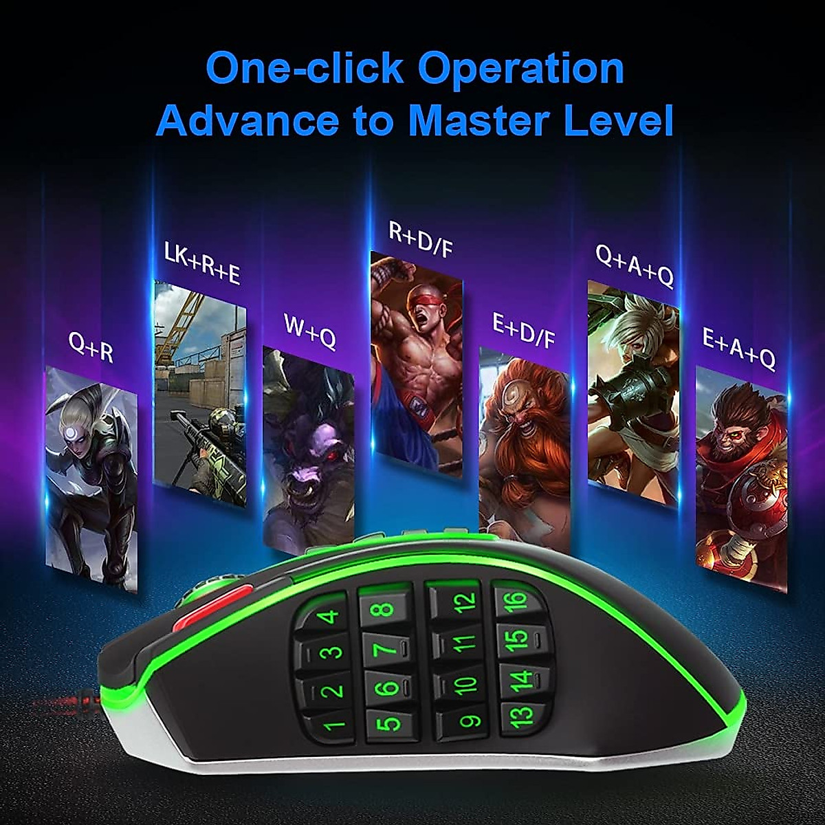 M990 USB wired RGB Gaming Mouse 24000DPI with 24 programmable Buttons