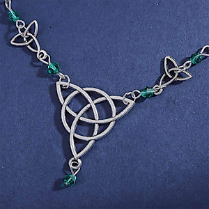 SHAMZBEST Bomine Boho Head Chain Crystal Hair Chain Forehead Festival Wedding Irish Headpieces Hair Acessories for Women and Girls (Green) (silver)