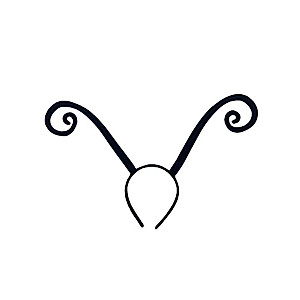 Yilistore Butterfly Antenna Headband, Ladybug Antenna Headband, Costume Hair Band for Halloween Parties (Black A)