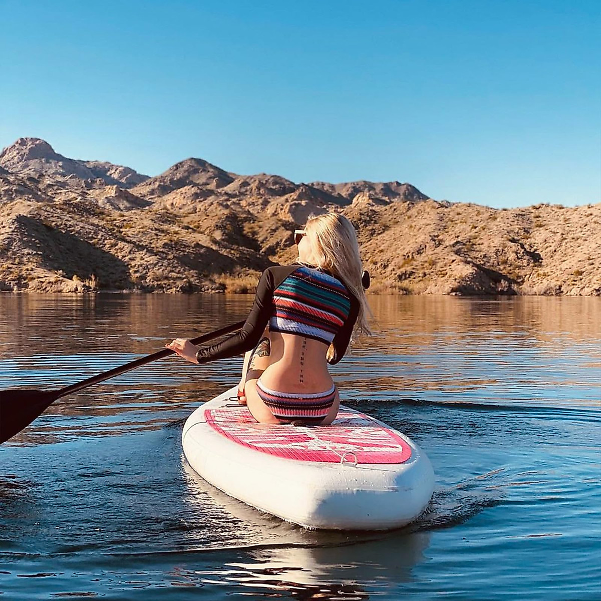 FunWater Inflatable 10'6×33"×6" Ultra-Light SUP for All Skill Levels Everything Included with Stand Up Paddle Board, Adj Paddle, Pump, ISUP Travel Backpack, Leash, Waterproof Bag