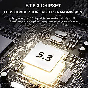 TOKANI Bone Conduction Wireless Headphones, Open Ear Headphones Bluetooth 5.3 with Mic, Sports Sweatproof Headset for Running, Cycling, Workouts Use-White