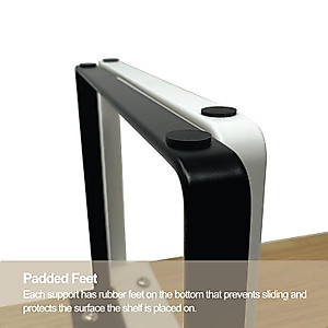 Mitus Shelf Organizer and Storage, Tiered Wood Cabinet Rack for The Kitchen Counter, Bathroom Counter, Pantry Cupboard, Office Desk Bookshelf, 12" Wide Natural and Black