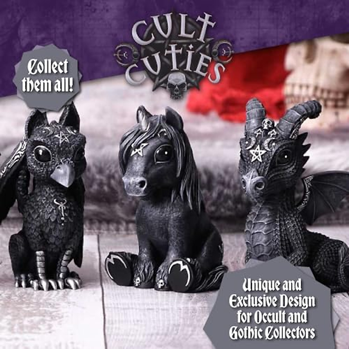 Nemesis Now Cult Cuties Adorable Occult Figurines, Bewitching Evil Spirit Creatures, Hand-Painted, Resin - Malpuss