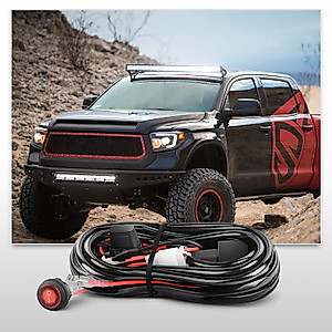 Nilight 20Inch 420w Triple Row Flood Spot Combo 42000LM Bar With Heavy Duty Wiring Harness for Off Road Lights