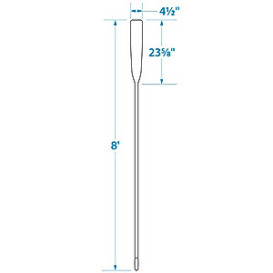 Seachoice 8 Ft. Wood Oar, New Zealand Pine Construction, 21-1/4 in. X 4-5/16 in. Blade, Comfort Grip, Clear Finish