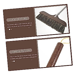 SOESFOUFU Electric Broom Long Handle Cleaning Broom Soft Bristle Cleaning Brush Kitchen Soft Bristle Broom Garbage Wiper Broom Outdoor Home Cleaning Broom Garden Broom Home Broom Wooden