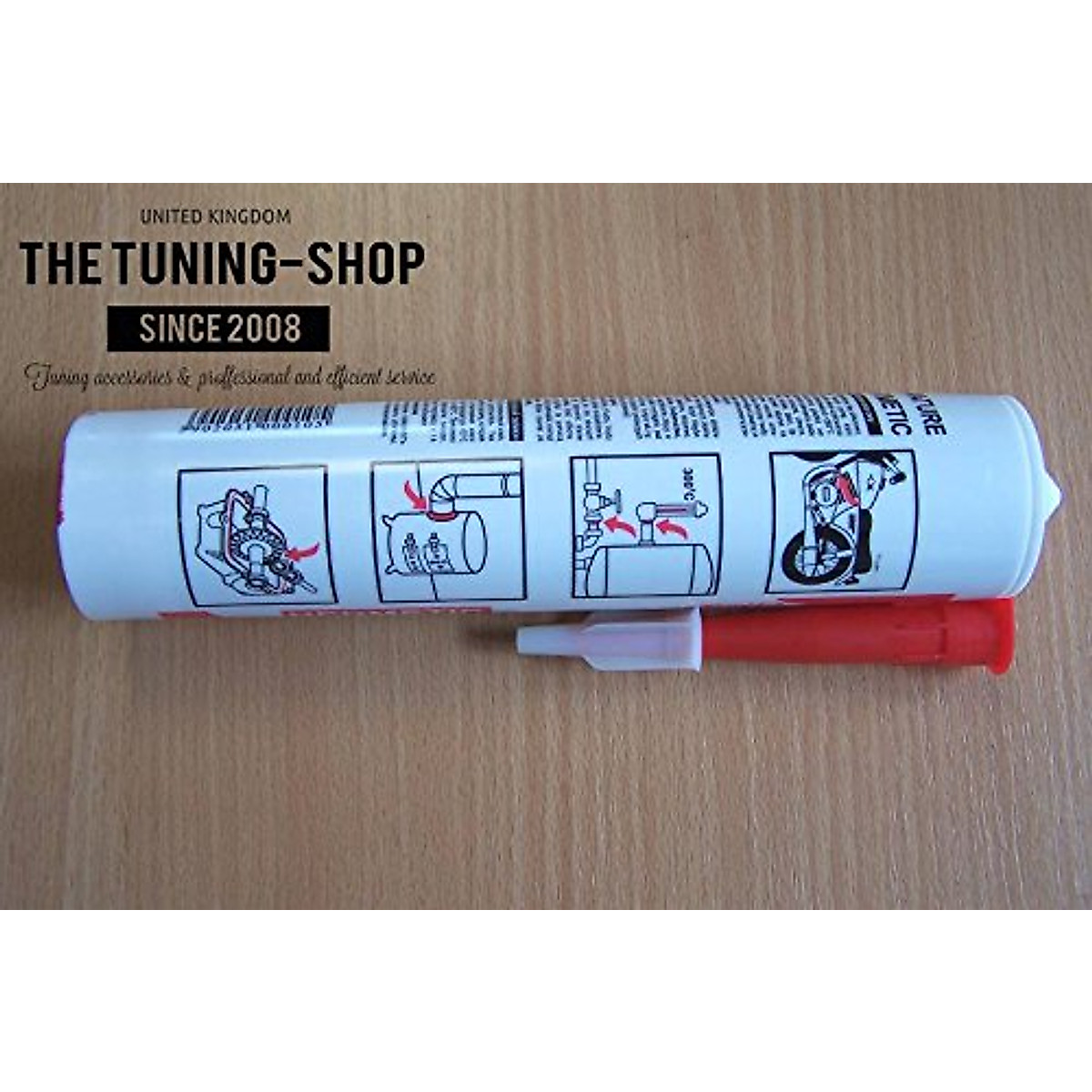 Technicqll Red High Temperature Silicone Adhesive Sealant 300 Ml Heat Resistant 300'C Liquid Gasket