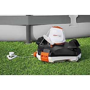 Bestway 58623E Flowclear Aquarover Automatic Swimming Pool Cleaning Cordless Robot Vacuum with Directional Jet System, LED Light, and Water Sensors