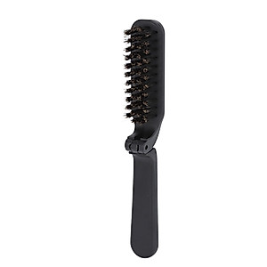 Beard Brush Beard Straightener Beard Comb Foldable Waterproof Grooming Cleaning Beard Black Beard Styling Comb for Men Household Outdoor Travel