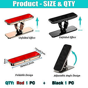 Leimonri Phone Kickstand, Vertical and Horizontal Bracket, 360 °Adjustable Angle Compatible with iPhone 14/14 Plus,Black/Rose Gold