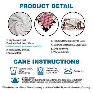 MUCHNEE New Baby Blankets for Girls, Farm Animals Baby Blankets for Kids, Newborn Baby Parents Gift, Baby Girl Blanket 40x30in, Cute Cow Blanket for Nursery Décor, Baby Birthday Gifts