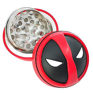 Grinder - 2.2 Inch Red Hand Grinder, Kitchen Spice Grinder for Coffee Beans, Nuts, Spices, Tobacco and Other Ingredients, Convenient and Easy to Clean (1 Pack)