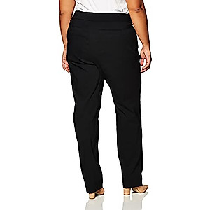 Briggs New York Womens Plus-Size Super Stretch Millennium Welt Pocket Pull-on Career Pants, Black, 20 US