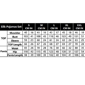 Samring Womens Silk Satin Pajamas Long Sleeve Loungewear Two-Piece Sleepwear Button-Down Pj Set Black XL