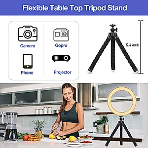 EMART 10" Ring Light with 55" Extendable Tripod Stands, 16 Colors RGB Camera Selfie Ring Light for Photography, Makeup, YouTube Video, Vlogging, Live Streaming