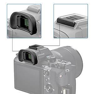 Updated Soft Silicone Camera Eyepiece Eyecup for Sony A7III A7II A9 A7S A99II A58 A7 A7R IV A7RIII A7SII, 2Pack Camera Hot Shoe Cover for Sony + 2Pack Camera Eye Cup Replacement for Sony