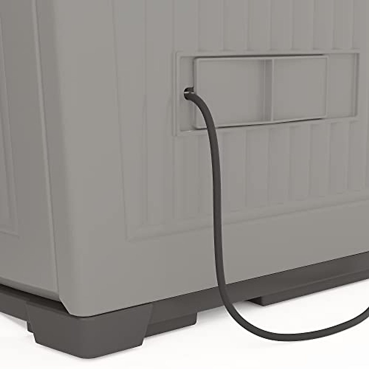 Suncast Backyard Oasis Outdoor Storage Unit, 130 Gallons, Peppercorn