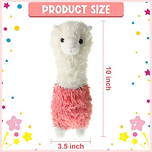 Chalyna 2 Pieces Llama Stuffed Animal 10 Inches Cute Llama Alpaca Plush Toy Gifts for Girls Boys Birthday Home Wedding Christmas Party Decorations(Green, Pink)