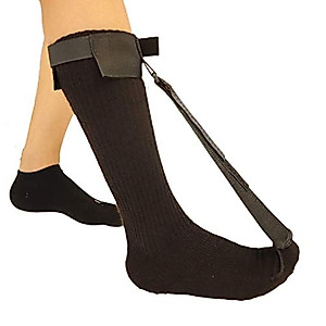 MARS WELLNESS Plantar Fasciitis Stretch Night Sock - For Pain Relief from Plantar Fasciitis and Achilles Tendonitis - Black - M