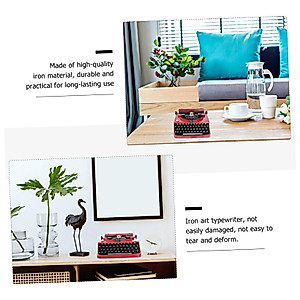 Ciieeo 1pc Wrought Iron Vintage Printer Model Ornaments Resin Portable Child Music Box