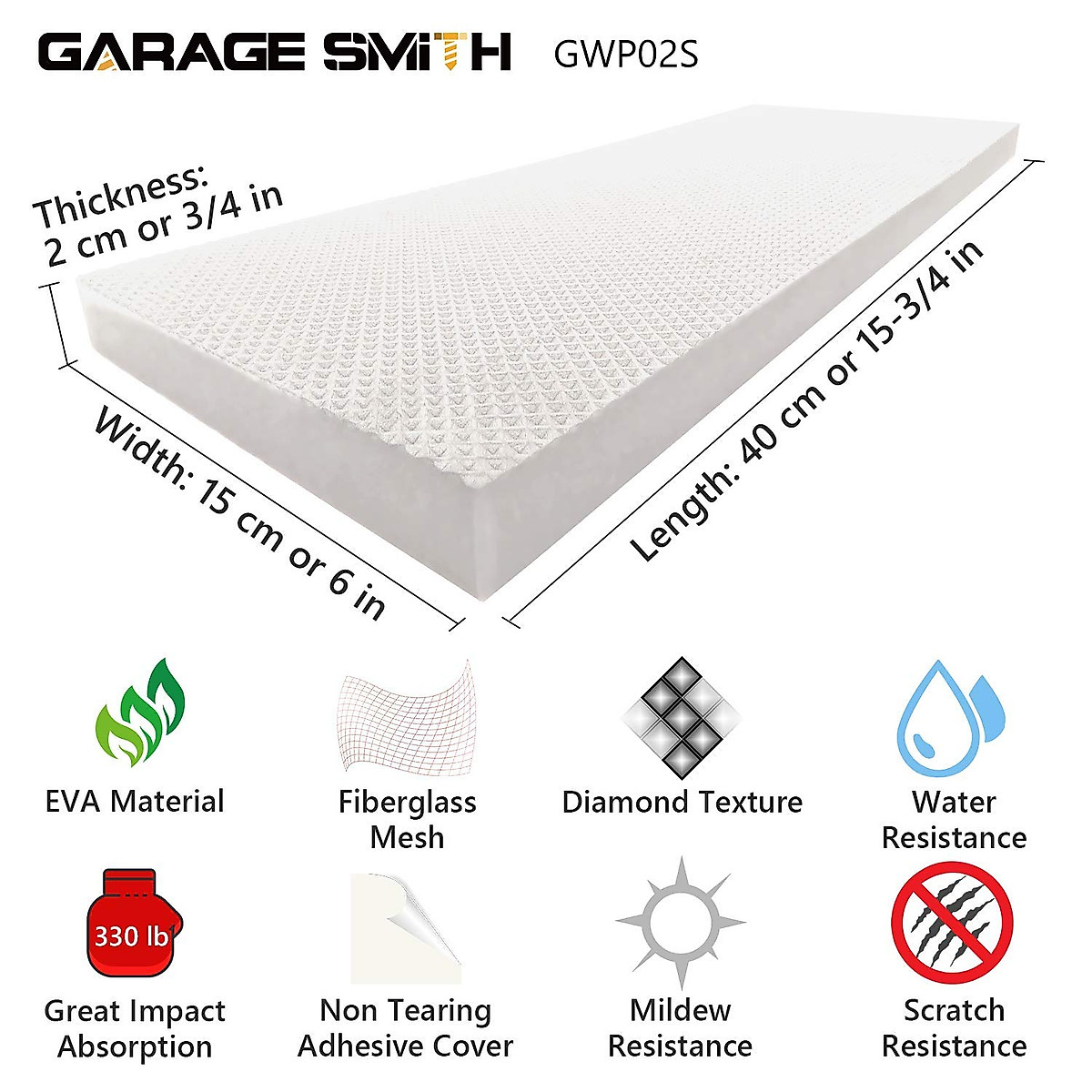 AMPULLA Garage Smith GWP02S Garage Wall Protector Car Door Protectors, Designed in Germany (2-Pack)