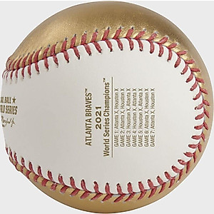 Rawlings | Official 2021 World Series Champions | Atlanta Braves | Commemorative Baseball | Game Scores Edition