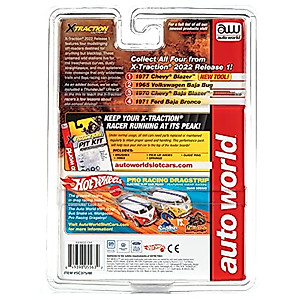 Auto World Xtraction 1977 Chevrolet Blazer Black/White HO Scale Slot Car