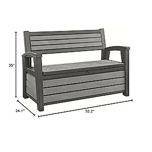 Keter Hudson Bench Outdoor Chest Bench - 227 Litre