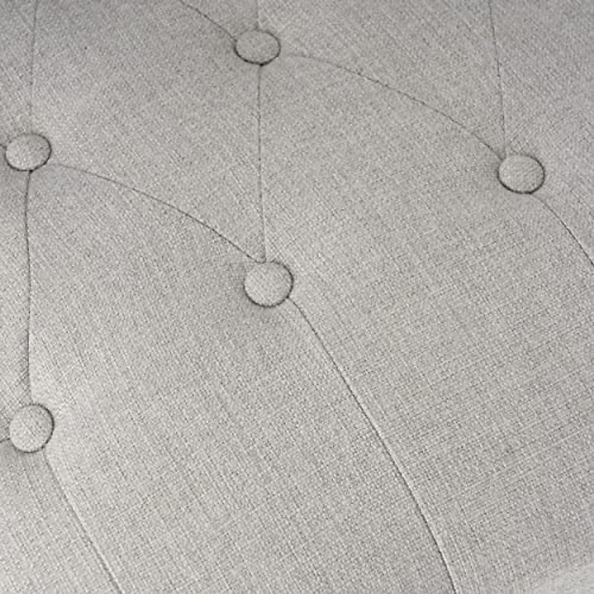 Great Deal Furniture Clarice Tall Wingback Tufted Fabric Accent Chair, Vintage Club Seat for Living Room (Silver)