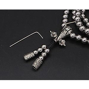 108 Destiny Nepal Prayer Full Metal Buddism Bead Mala Necklace (full stainless steel)