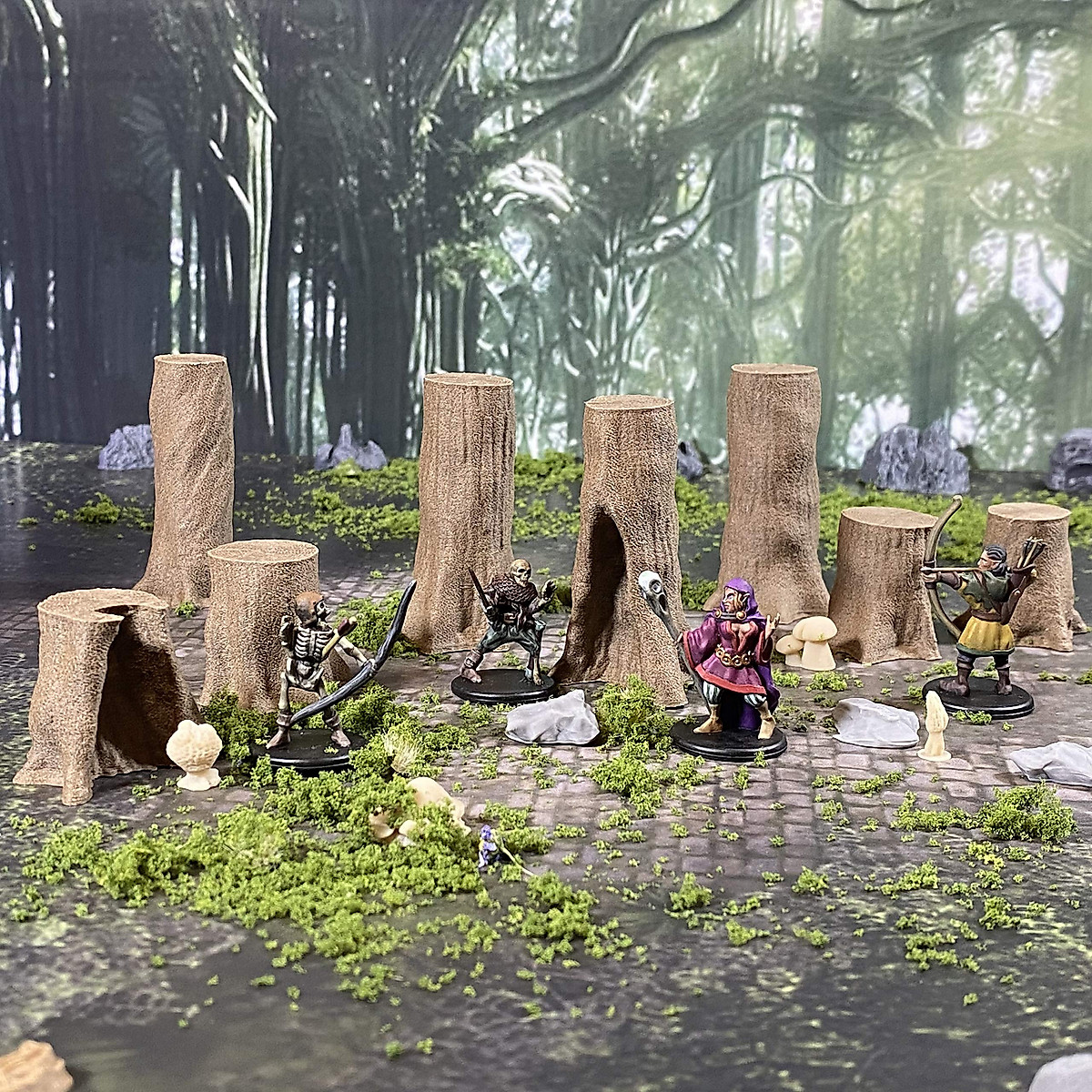 Extruded Gaming Chestnut Trees Set 2