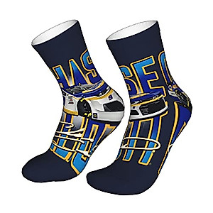 ASFRSH Chase Elliott 9 Unisex Socks Classic Outdoor Sports Running Sock Warm Soft Ventilating Comfort Cool Wicking