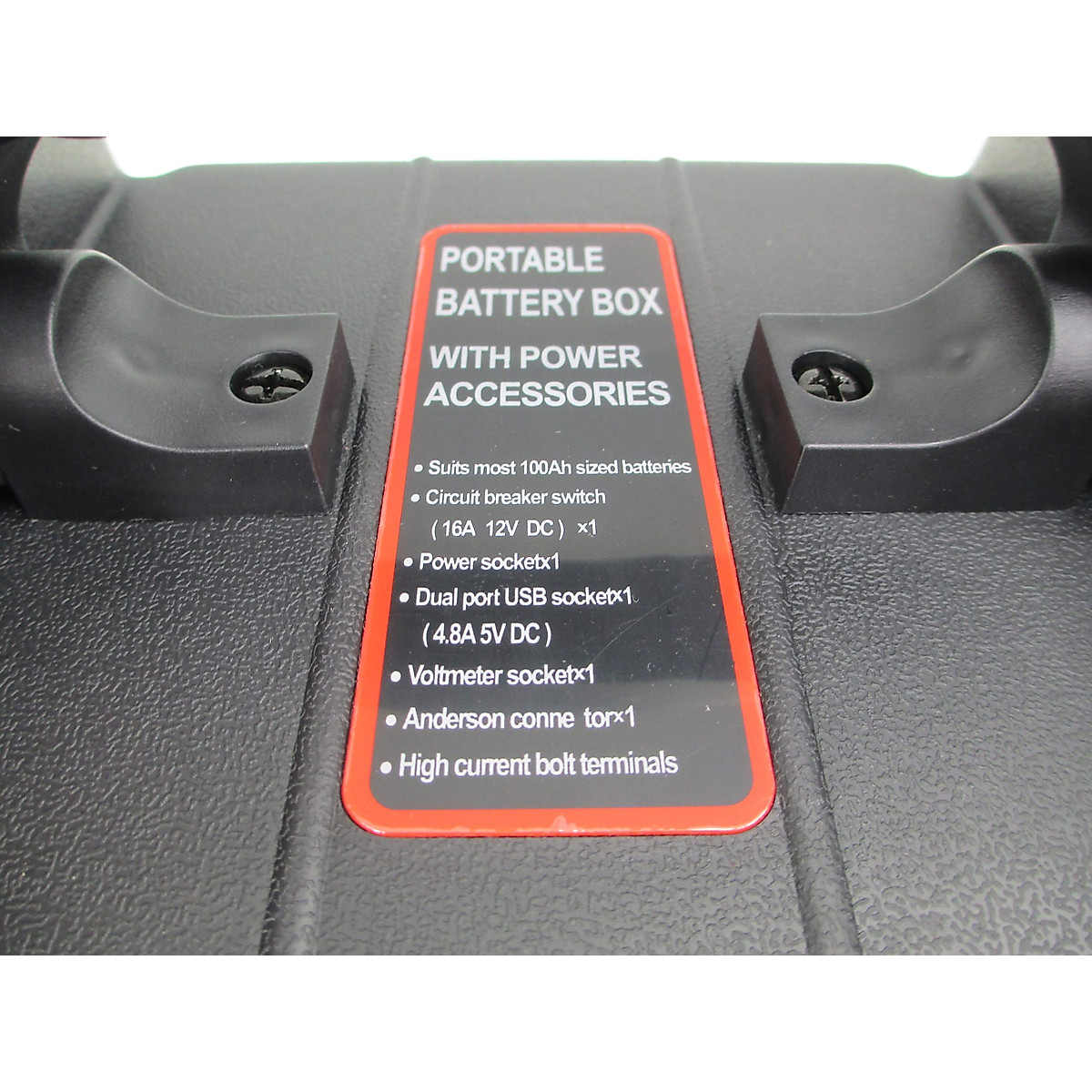 Pactrade Marine RV Battery Box Anderson Connector Dual USB Power Voltmeter Gauge