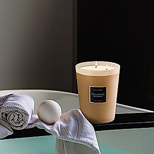 HomeLights Scented Candles | Large Jar Candle-33.3 Oz. Natural Soy Aromatherapy Candles | Up to 130 Hours Burn Time with 3 Cotton Wicks, Home Decorative Fragrance Candle Gift - Iris & Orange Blossom