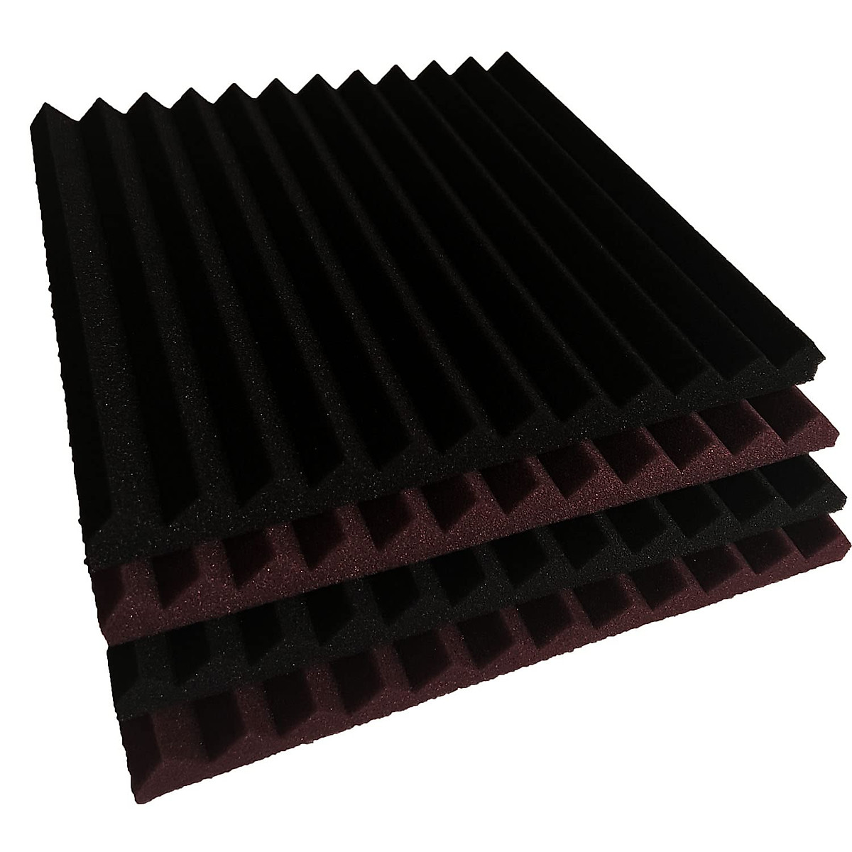 96 PACK Medium Sale Acoustic Foam Soundproof foam (Black/burgundy)