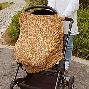 Hooyax Infant Car Seat Cover for Mom Baby, 6 in 1 Multi-Use Cover for Nursing, Breastfeeding, Carrier, Stroller, High Chair, Shopping Cart Lounger Canopy Ultra Soft and Stretchy