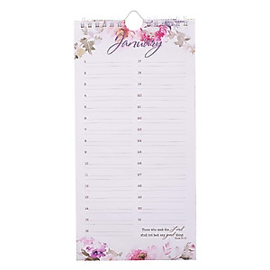 Christian Art Gifts Special Days Perpetual Calendar w/Scripture He Has Made Everything Beautiful Ecclesiastes 3:11, Pink Floral